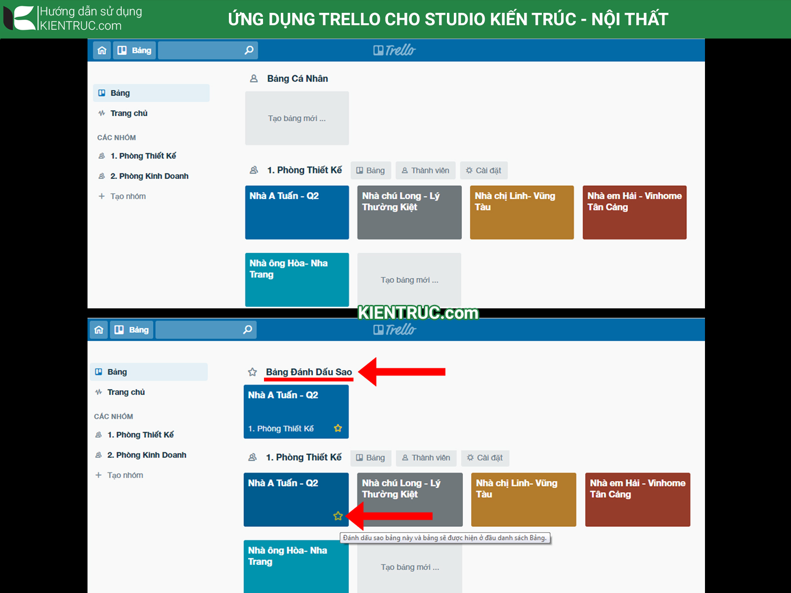 Ứng dụng phần mềm Trello trong Thiết Kế Kiến Trúc