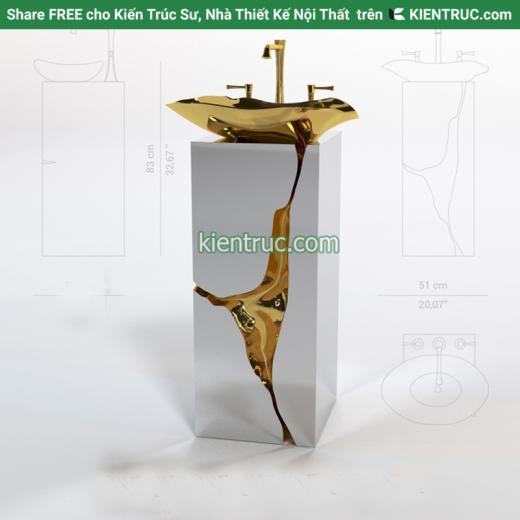 Mẫu chậu rửa dạng tròn đẹp 3D max (P2)